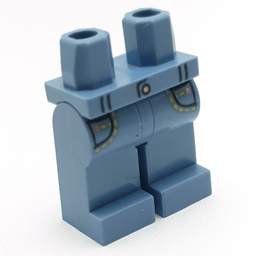 LEGO PART 970c24pr2359 Hips and Sand Blue Legs with Black Outlined ...