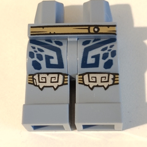 LEGO PART 970c24pr9839 Hips and Sand Blue Legs with Tan Belt, Dark Blue ...