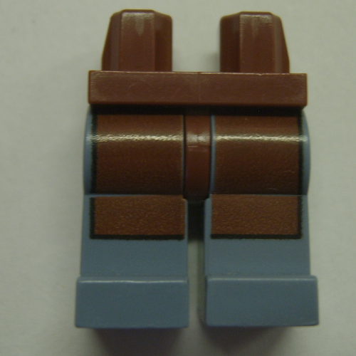 LEGO PART 970c24pr0900 Hips and Sand Blue Legs with Reddish Brown Apron ...