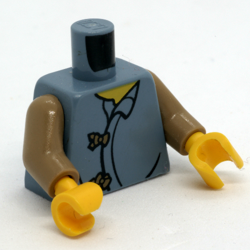 LEGO PART 973c11h01pr4087 Torso Robes with Clasp Print, Dark Tan Arms ...