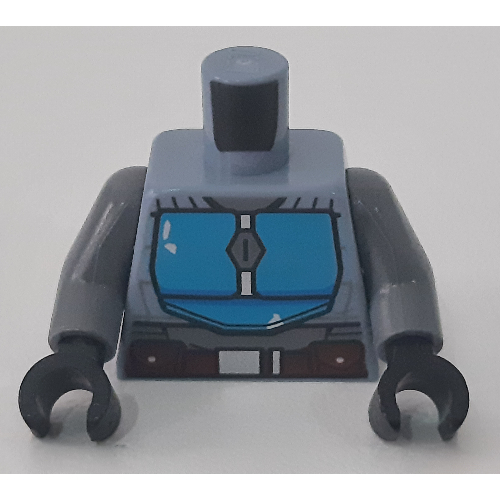 LEGO PART 973c12h03pr4990 Torso Armor, Blue Plates, Reddish Brown Belt ...