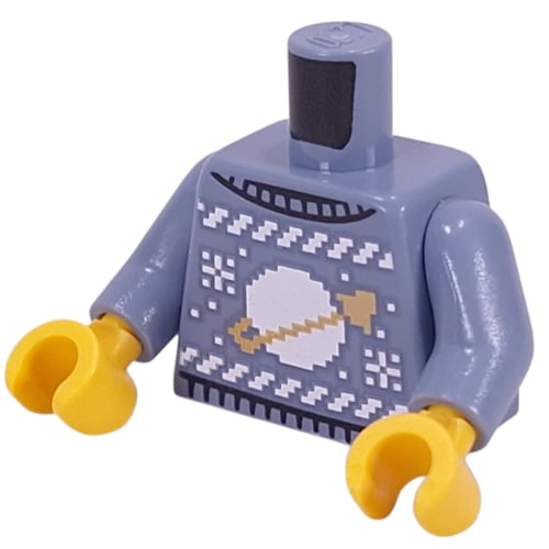 LEGO PART 973c24h01pr0006 Torso, Christmas Sweater, Classic Space Logo ...