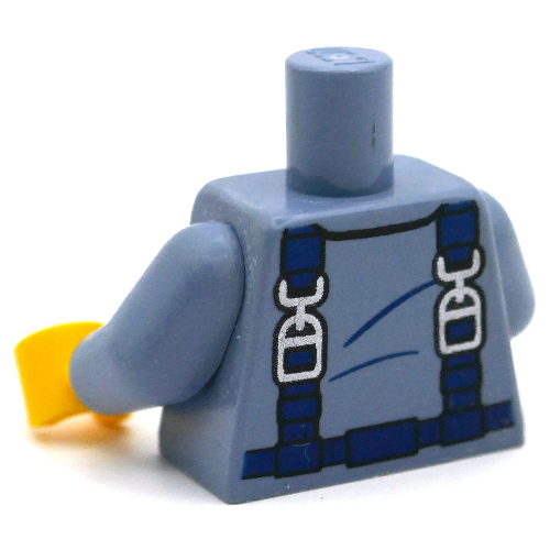 LEGO PART 973c24h01pr5073 Torso Jacket over Dark Red Sweater, Dark Blue ...