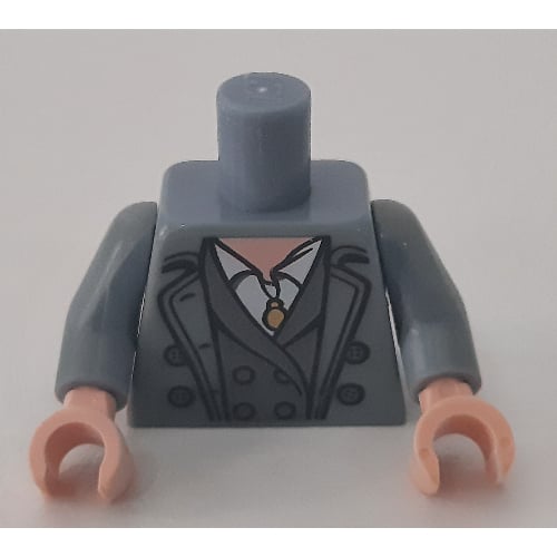 LEGO PART 973c24h02pr4392 Torso Coat, White Shirt with Gold Necklace ...