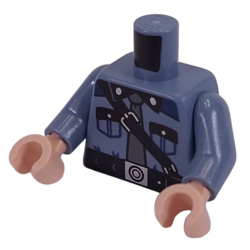 LEGO PART 973c24h02pr6794 Torso, Police/Guard Uniform, Black Straps ...