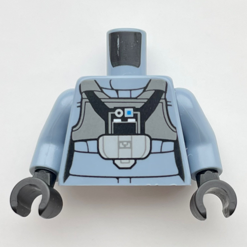 LEGO PART 973c24h03pr3422 Torso Jacket, Dark Gray Chestplate and Black ...