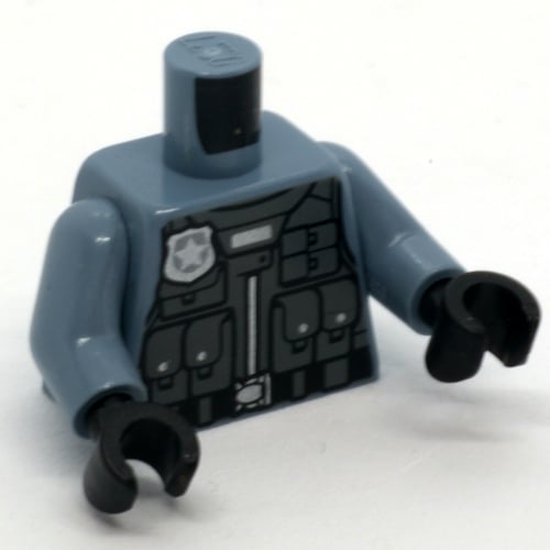 LEGO PART 973c24h03pr5363 Torso Body Vest with Pouches, Black Belt, and ...