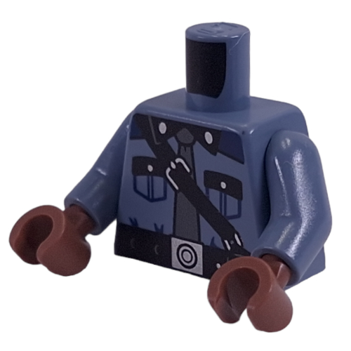 LEGO PART 973c24h69pr6795 Torso, Police/Guard Uniform, Black Straps ...