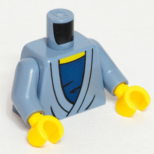 LEGO PART 973c24h01pr9925 Torso Robe over Dark Blue Shirt Print, Sand ...