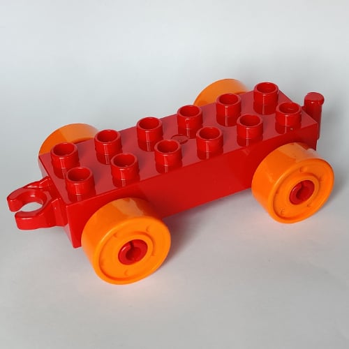 LEGO PART 11248c07 Duplo Car Base 2 x 6 with Fake Bolts, Open Hitch End ...