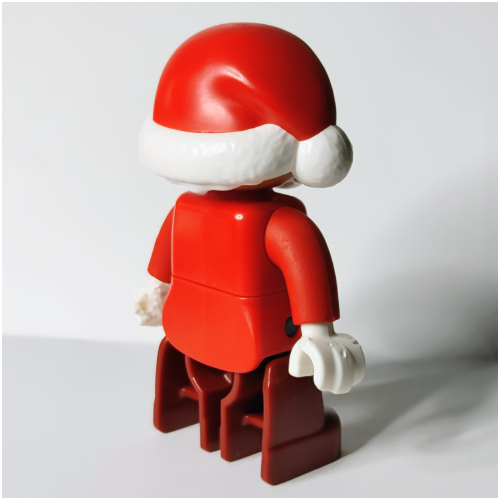 LEGO PART 1643 Duplo Figure with Santa Hat and Beard White, Dark Red ...
