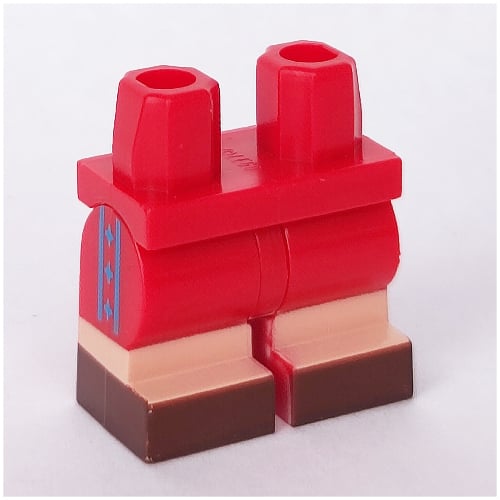 LEGO PART 37364c22pr2458 Hips and Red Medium Legs with Sand Blue ...