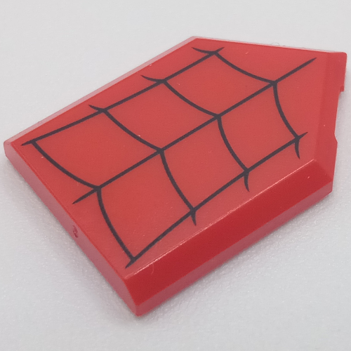 LEGO PART 22385pr9966 Tile Special 2 x 3 Pentagonal with Black Spider ...