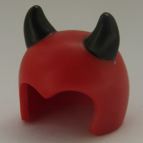 LEGO PART 25978pr0001 Costume / Mask, Imp with Black Devil Horns Print ...