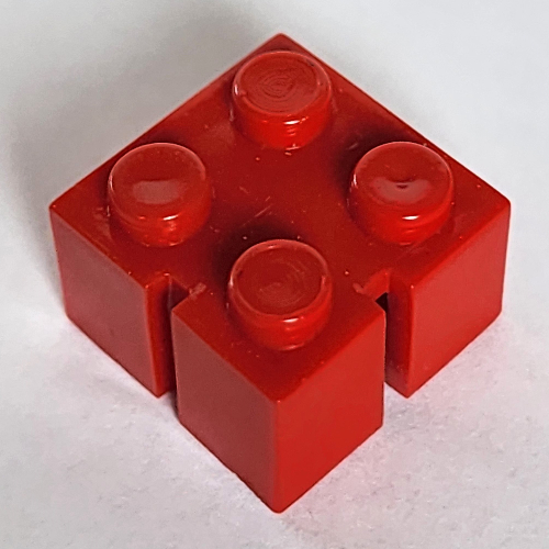 LEGO PART 3003e Brick 2 x 2 without Bottom Tubes, Slotted (with 2 slots ...