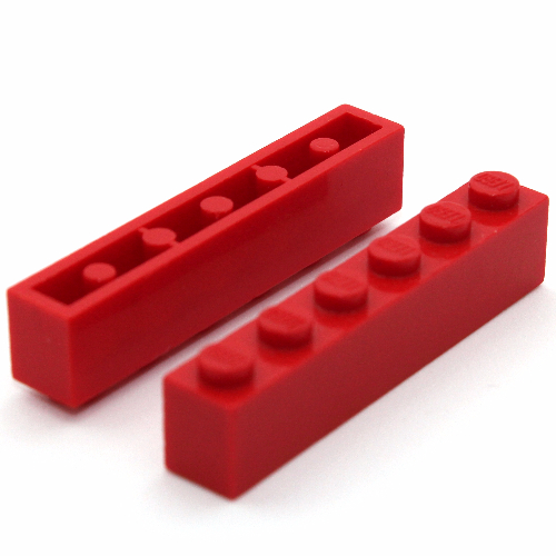 LEGO PART 3009b Brick 1 x 6 with Bottom Tubes and 2 Lowered Cross ...