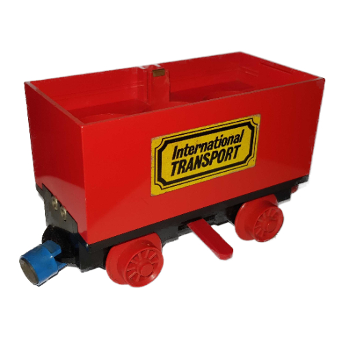 LEGO PART 3443c02 Battery Box, Train Car with Black Base, Red Wheels ...