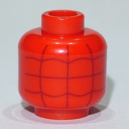 LEGO PART 3626cpr3628 Minifig Head Spider-Man, Large White and Silver ...