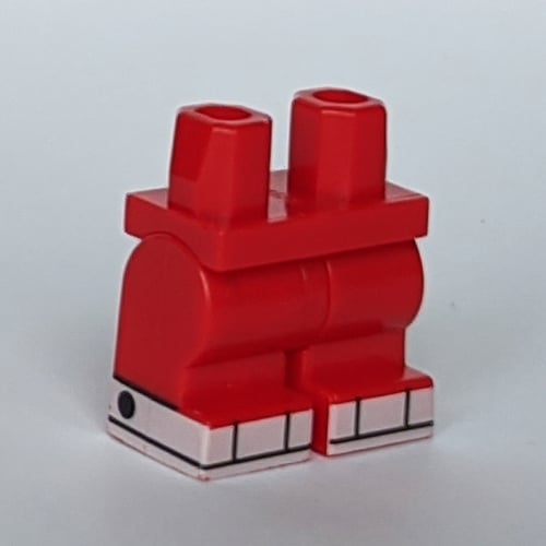 LEGO PART 37364c22pr0011 Hips and Red Medium Legs with White Boots ...
