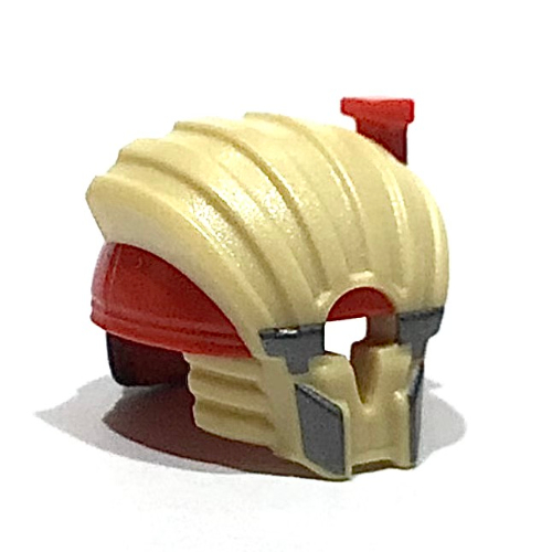 LEGO PART 39595 Helmet Ridged, Red Headset, Black Neck Protector ...