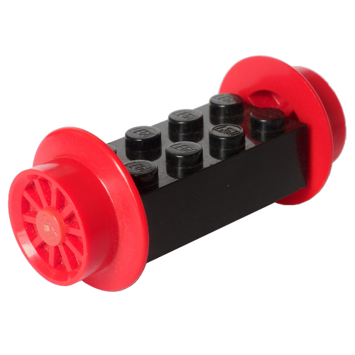 LEGO PART 4180c04 Wheels Train Spoked Small (23mm D.) and Black Brick ...