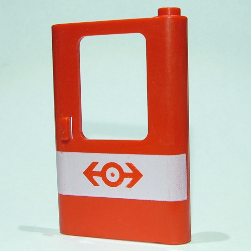 LEGO PART 4182pr0008 Train Door 1 x 4 x 5 Right White Stripe Train Logo ...