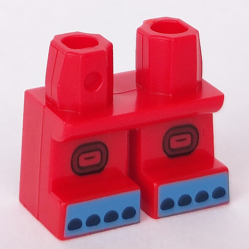 LEGO PART 41879apr0022 Legs Short with Medium Blue/Dark Blue Toes, Dark ...