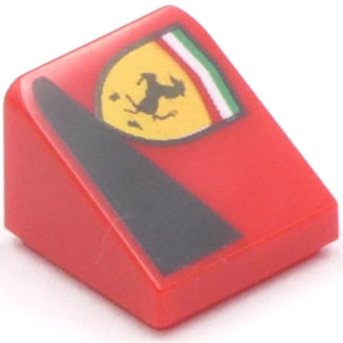 LEGO PART 54200pr0020 Slope 30° 1 x 1 x 2/3 (Cheese Slope) with Ferrari ...