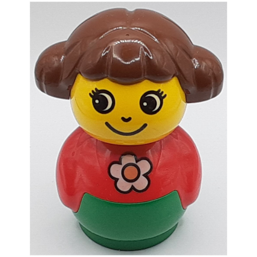 LEGO PART 76080c01pr0001 Primo Figure Girl with Green Base, Daisy Print ...
