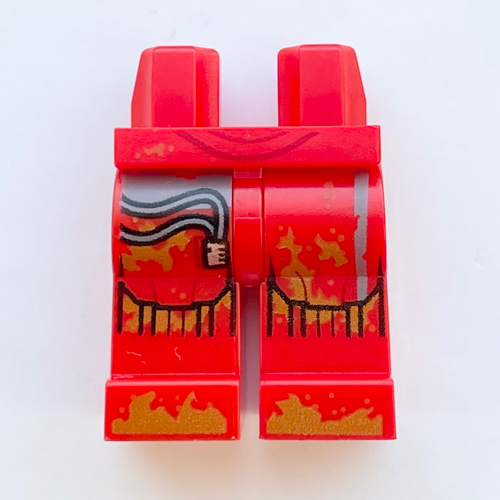 LEGO PART 970c22pr1515 Hips and Red Legs with Droid, Wires, Rust ...