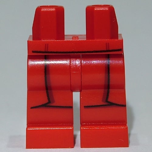 LEGO PART 970c22pr1611 Hips and Red Legs with Robe, Black Trim ...