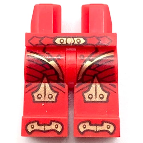 LEGO PART 970c22pr0663 Hips and Red Legs with Belt, Armor with Scales ...