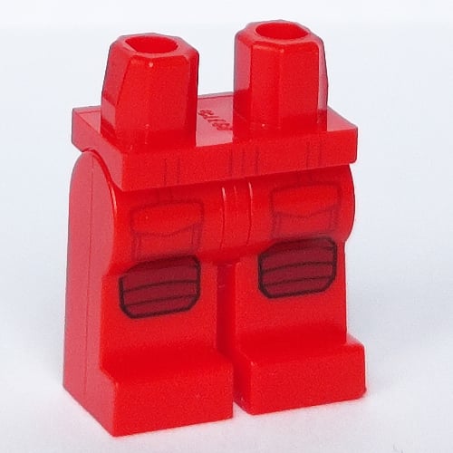 LEGO PART 970c22pr1684 Hips and Red Legs with Pockets, Dark Red Knee ...