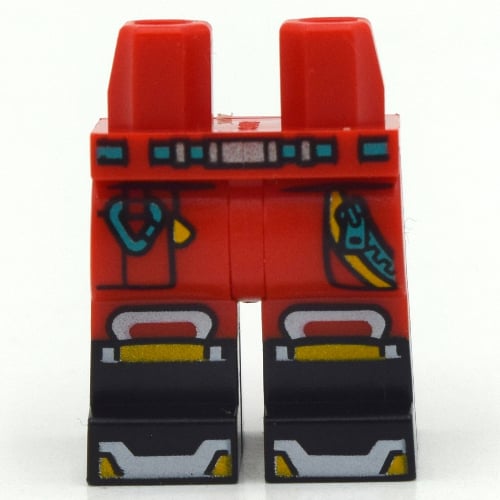 LEGO PART 970c22pat03pr2198 Hips with Red Legs and Black Boots Pattern ...