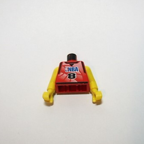 LEGO PART 973b01pr0156 Torso Basketball Jersey, NBA Logo and '8' Print ...