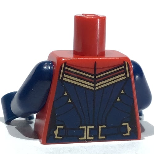 LEGO PART 973c05h05pr6254 Torso, Captain Marvel Outfit, Dark Blue/Red ...