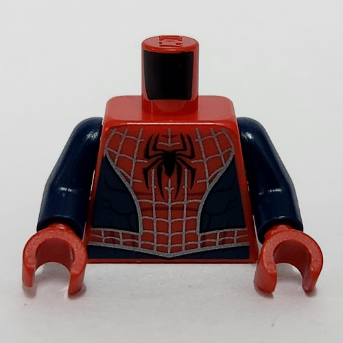 LEGO PART 973c05h22pr6799 Torso, Silver Spider Webs, Back Spider Logo ...