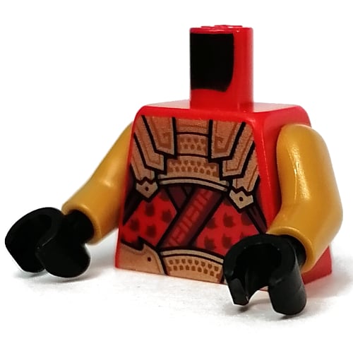 LEGO PART 973c21h03pr0005 Torso Armor, Gold Belt and Chestplate over ...
