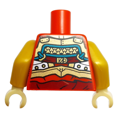 LEGO PART 973c21h26pr6081 Torso, Dark Turquoise/Gold/Orange Asian ...