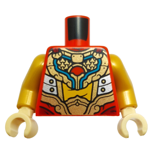 LEGO PART 973c21h26pr6081 Torso, Dark Turquoise/Gold/Orange Asian ...