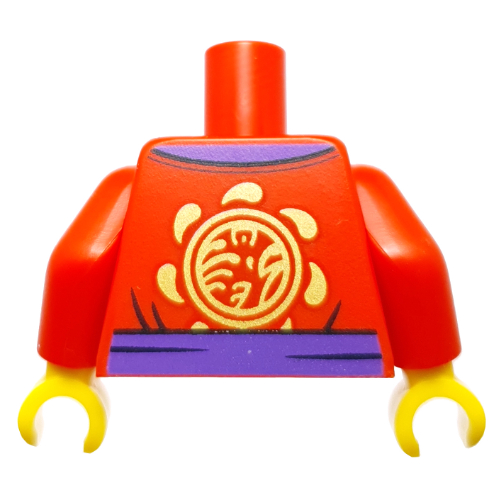 LEGO PART 973c22h01pr0023 Torso, Robes, Dark Purple Trim, Belt, Tan ...