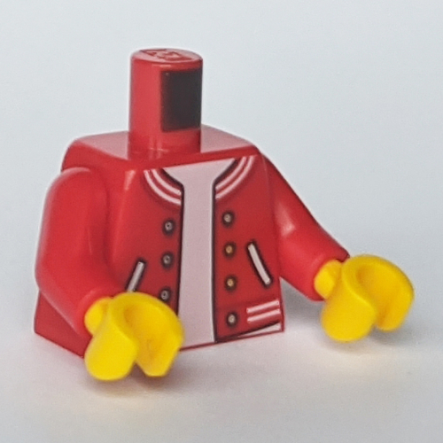 LEGO PART 973c22h01pr4807 Torso Letterman Jacket with Buttons and ...