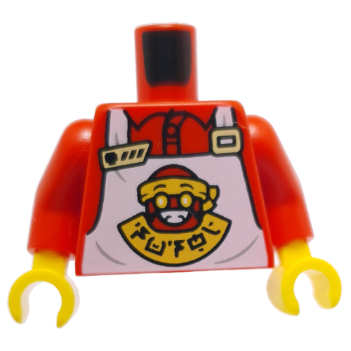 LEGO PART 973c22h01pr9998 Torso Apron, White with Red and Yellow Head ...