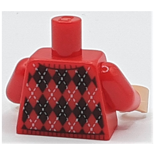LEGO PART 973c22h02pr5204 Torso Argyle Sweater with Blue Shirt Collar ...