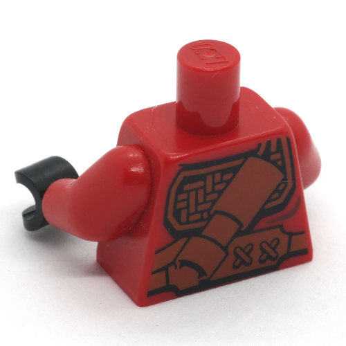 LEGO PART 973c22h03pr2853 Torso Robe with Fire Power Emblem, Kunai ...