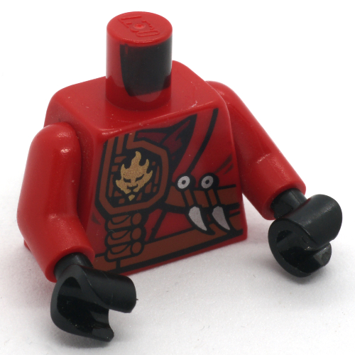 LEGO PART 973c22h03pr2853 Torso Robe with Fire Power Emblem, Kunai ...