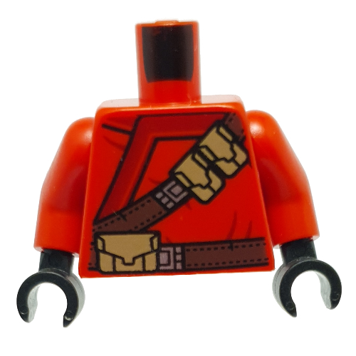 LEGO PART 973c22h03pr4741 Torso Robe with Dark Red Trim, Reddish Brown ...