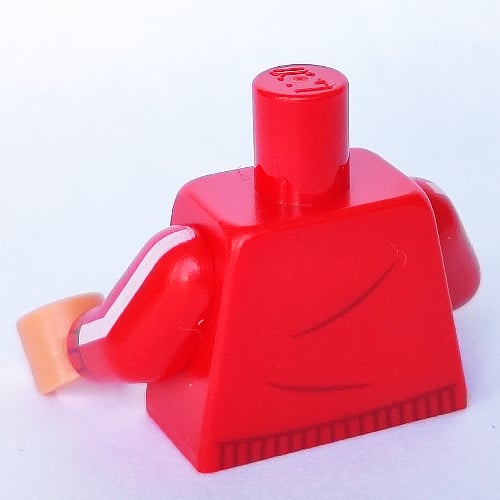 LEGO PART 973c22h23pr6546 Torso, Jacket, Zipper, Pockets, Hoody, White ...