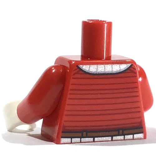 LEGO PART 973c22h27pr7054 Torso, Black Armor Lines, White Collar, Belt ...