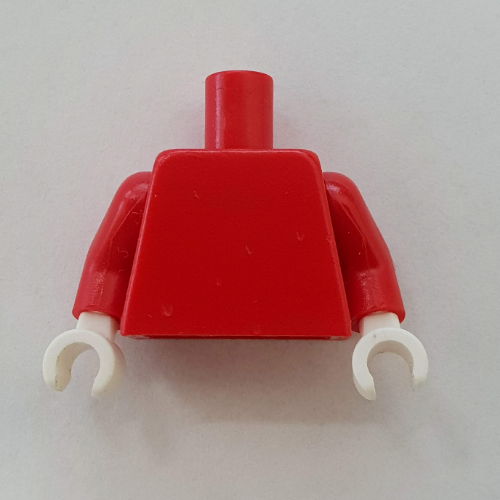 LEGO PART 973c22h27 Torso, Red Arms, White Hands [Plain] | Rebrickable ...